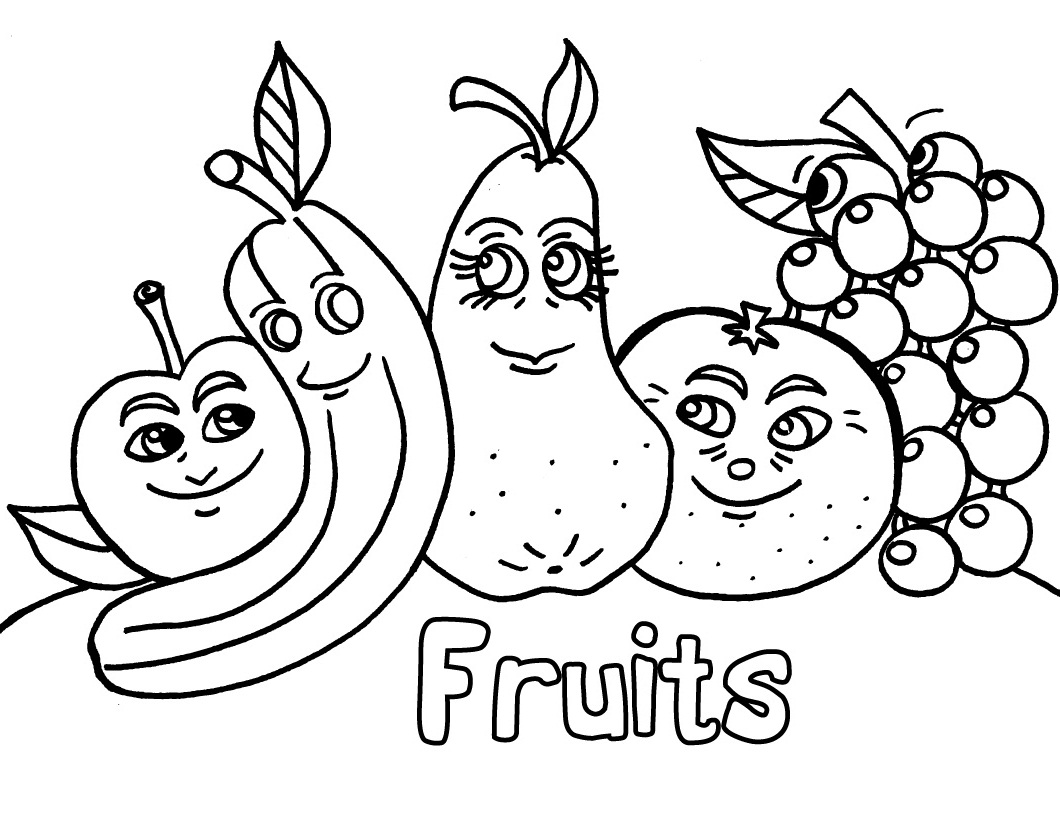 Fruits Colouring Pages Fruits Colouring Pages