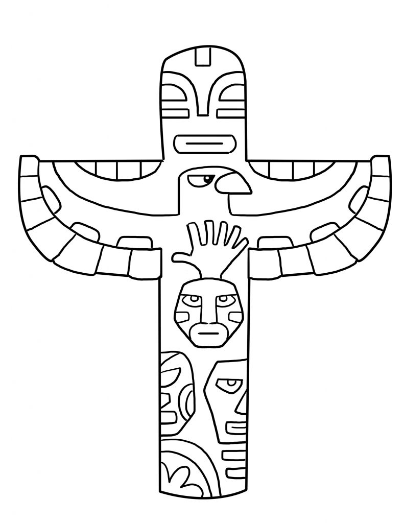 Free Printable Totem Pole Coloring Pages For Kids