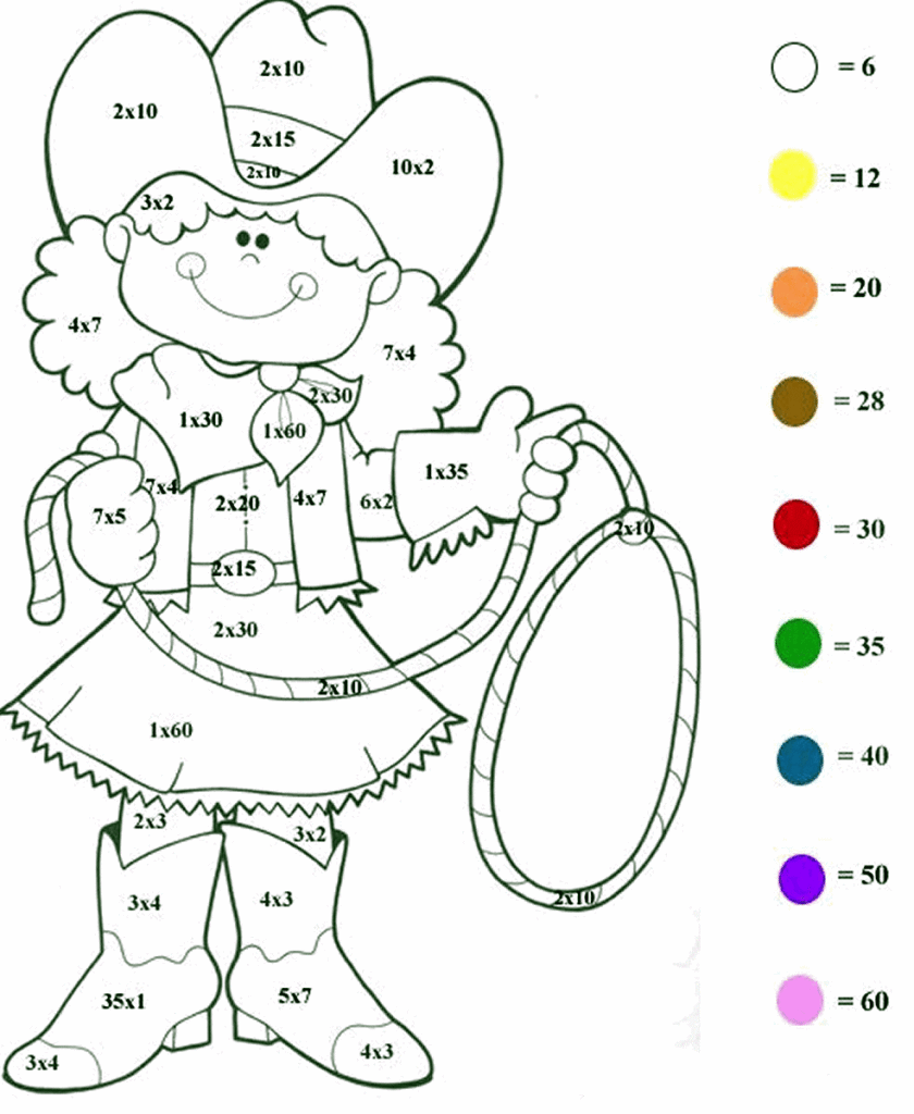 Color By Number Multiplication Best Coloring Pages For Kids