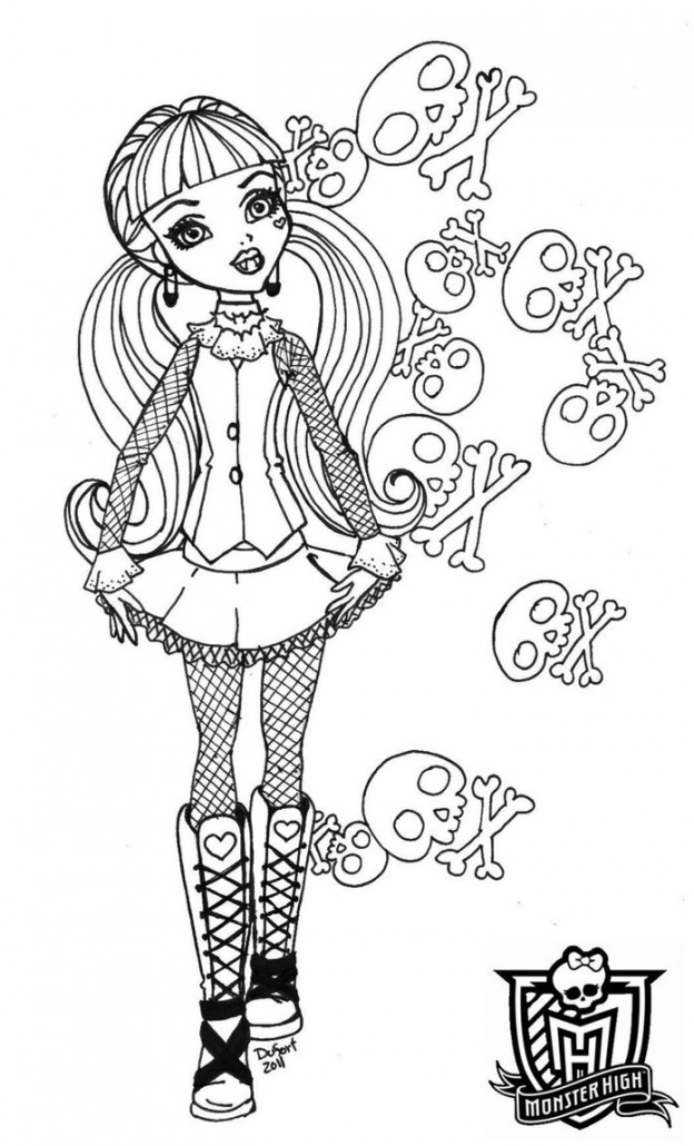 Free Printable Monster High Coloring Pages for Kids
