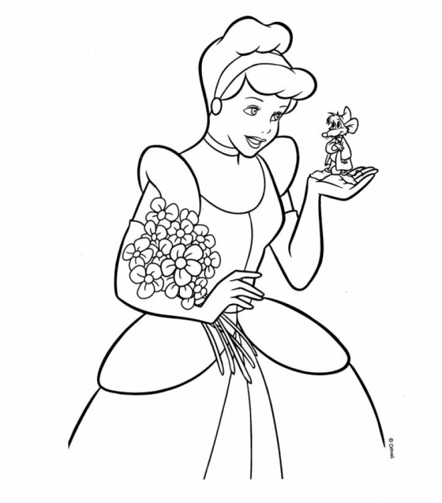 Free Printable Cinderella Coloring Pages For Kids