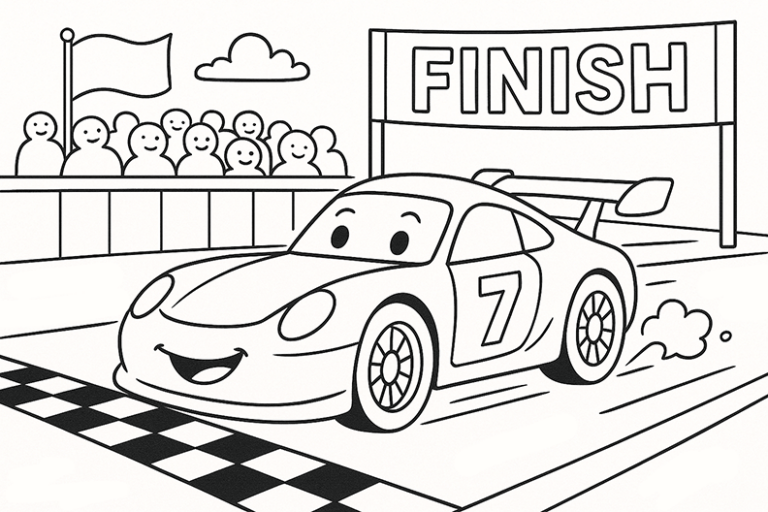 Free Printable Race Car Coloring Pages For Kids