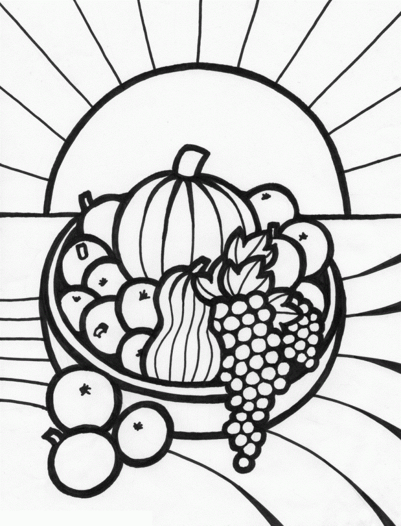 View Printable Coloring Book Fruits Background COLORIST