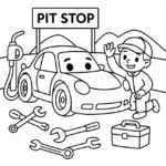 Free Printable Race Car Coloring Pages For Kids