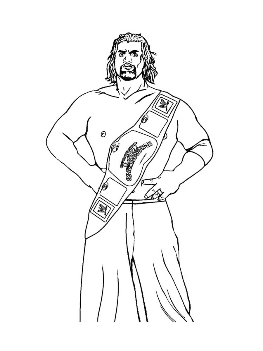 Free Printable WWE Coloring Pages For Kids