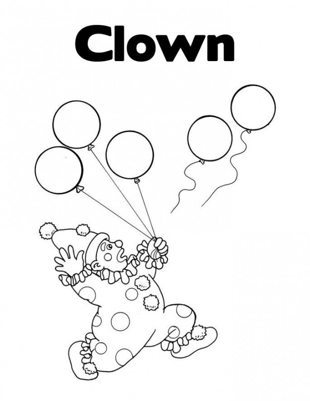 Free Printable Clown Coloring Pages For Kids