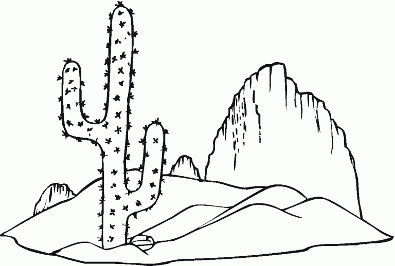 Free Printable Cactus Coloring Pages For Kids
