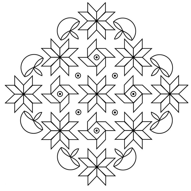 Free Printable Rangoli Coloring Pages For Kids