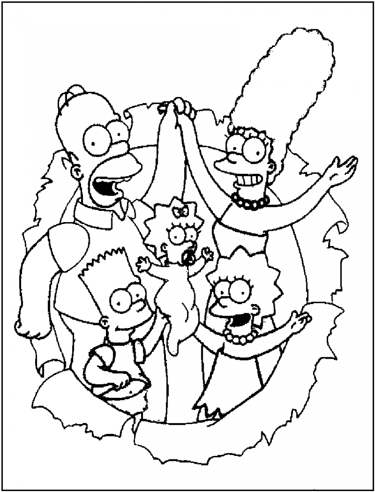 Free Printable Simpsons Coloring Pages For Kids