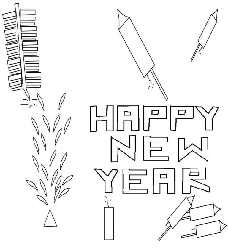 Free Printable Fireworks Coloring Pages For Kids