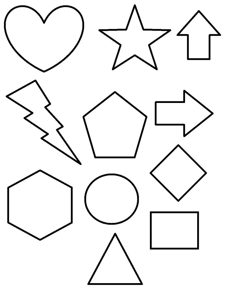 Printable Coloring Shapes For Kids