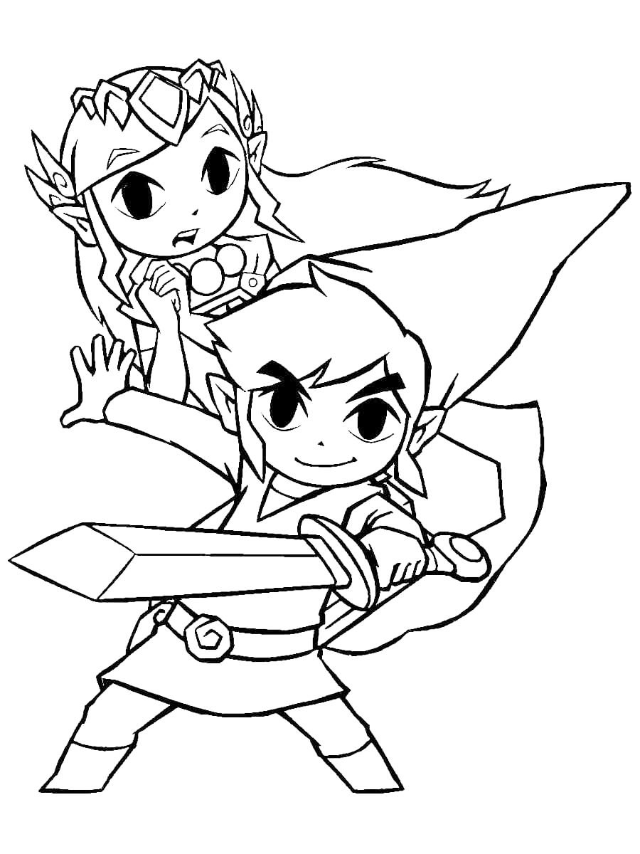 Free Printable Zelda Coloring Pages For Kids