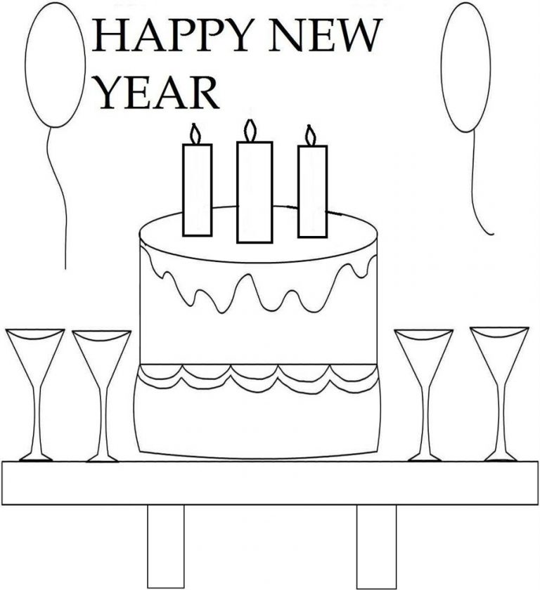 Free Printable New Years Coloring Pages For Kids