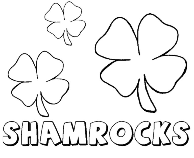 Free Printable Shamrock Coloring Pages For Kids