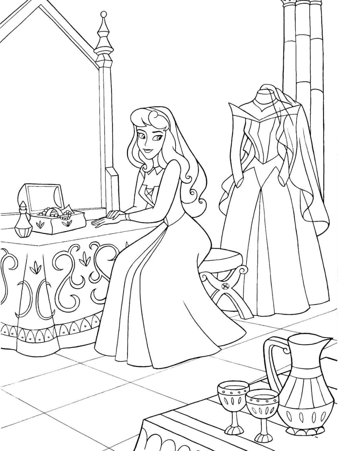 Free Printable Sleeping Beauty Coloring Pages For Kids