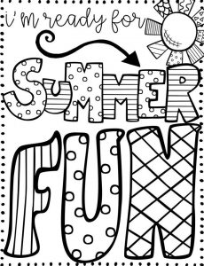 Summer Coloring Pages for Kids. Print them All for Free.