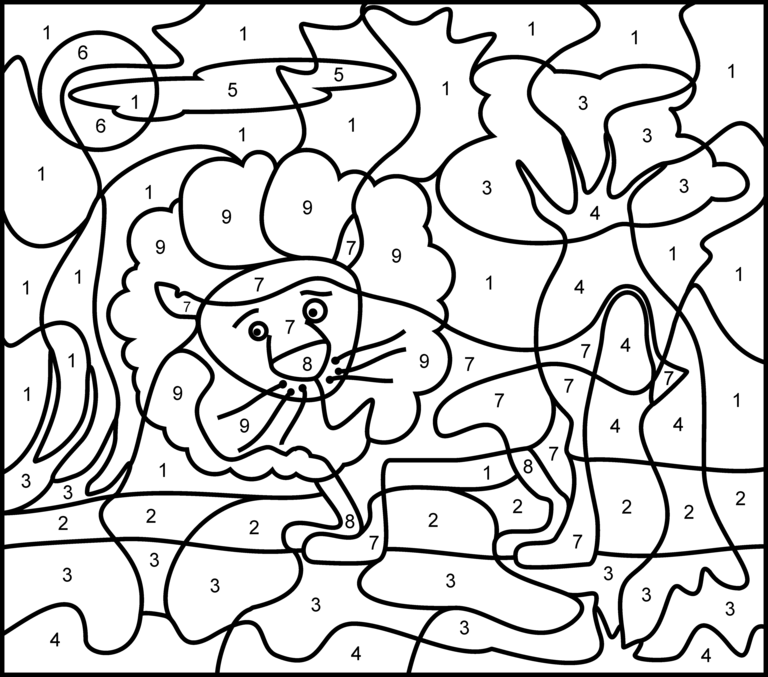 Free Printable Color By Number Coloring Pages Best Coloring Pages For Kids