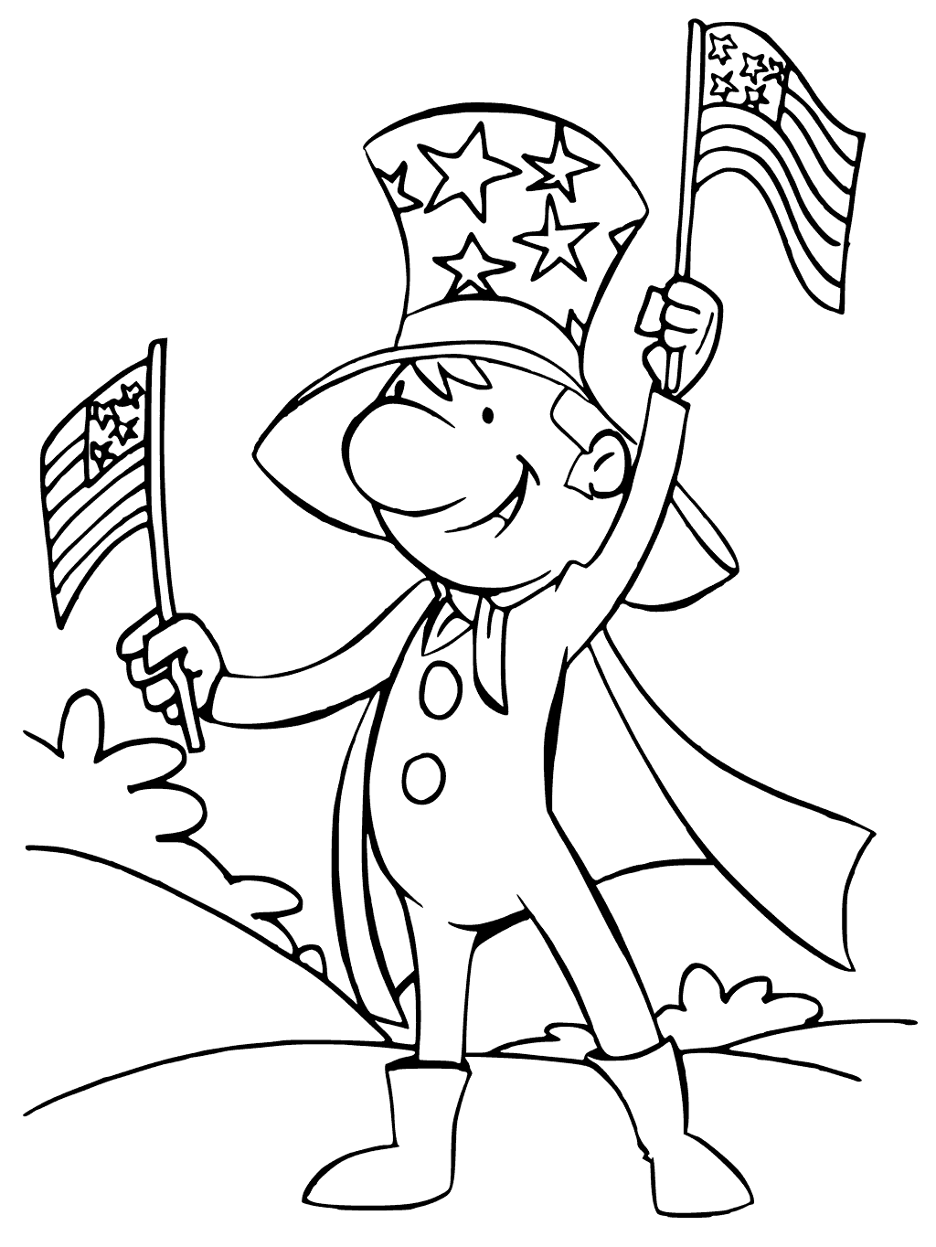 American Flag Coloring Pages - Best Coloring Pages For Kids