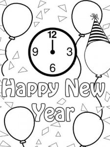 Happy New Year Coloring Pages - Best Coloring Pages For Kids