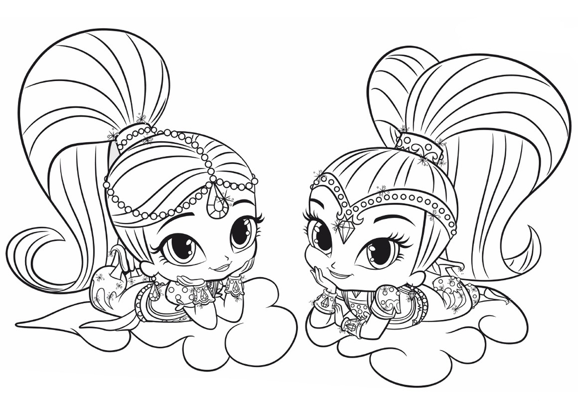 Shimmer And Shine Coloring Pages Best Coloring Pages For Kids
