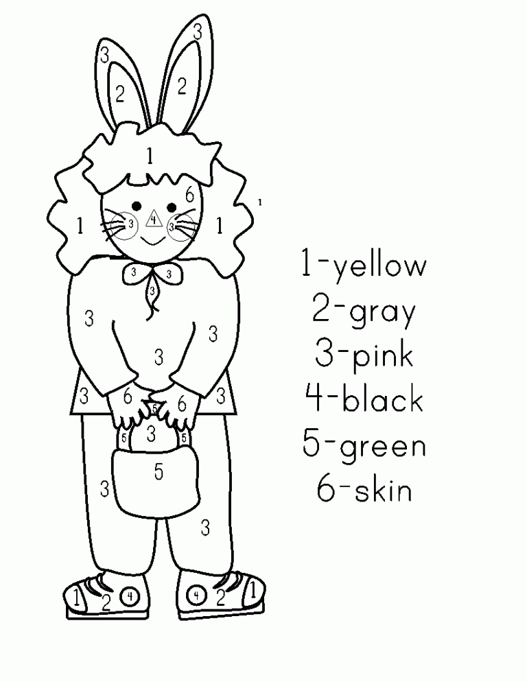 Easter Color by Numbers - Best Coloring Pages For Kids