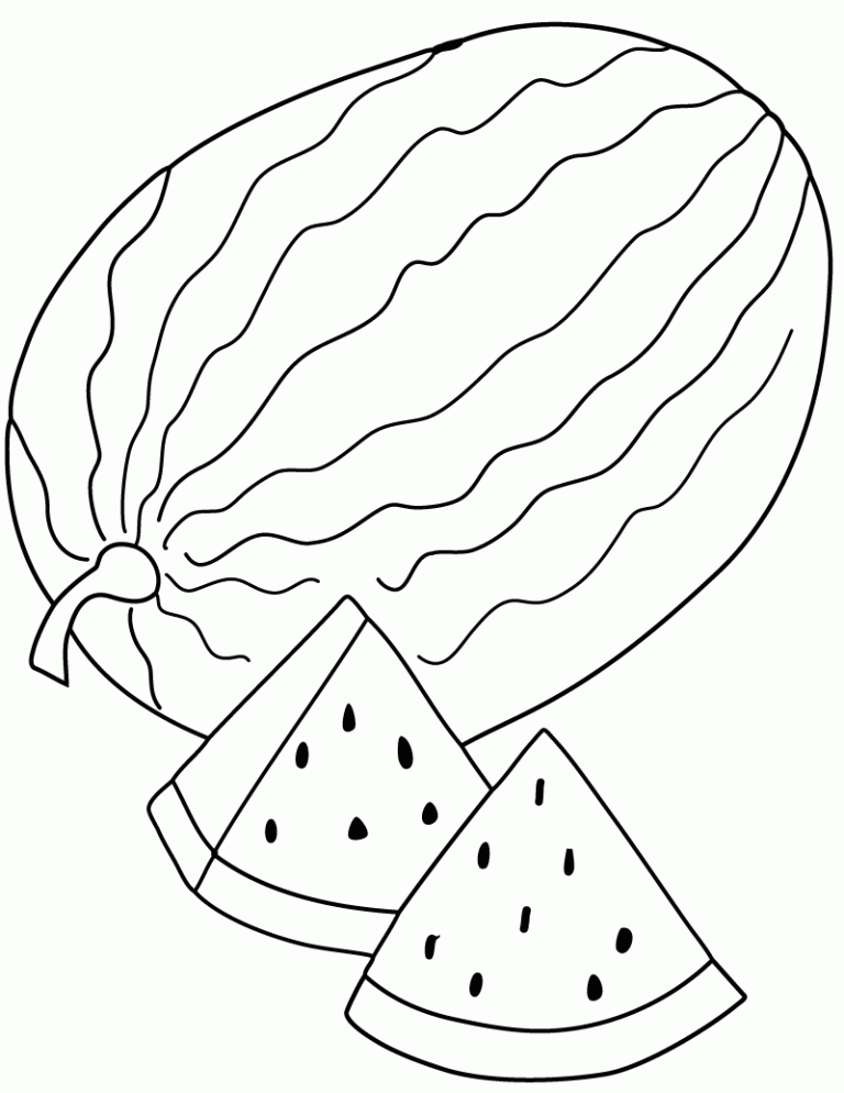 Watermelon Coloring Pages - Best Coloring Pages For Kids
