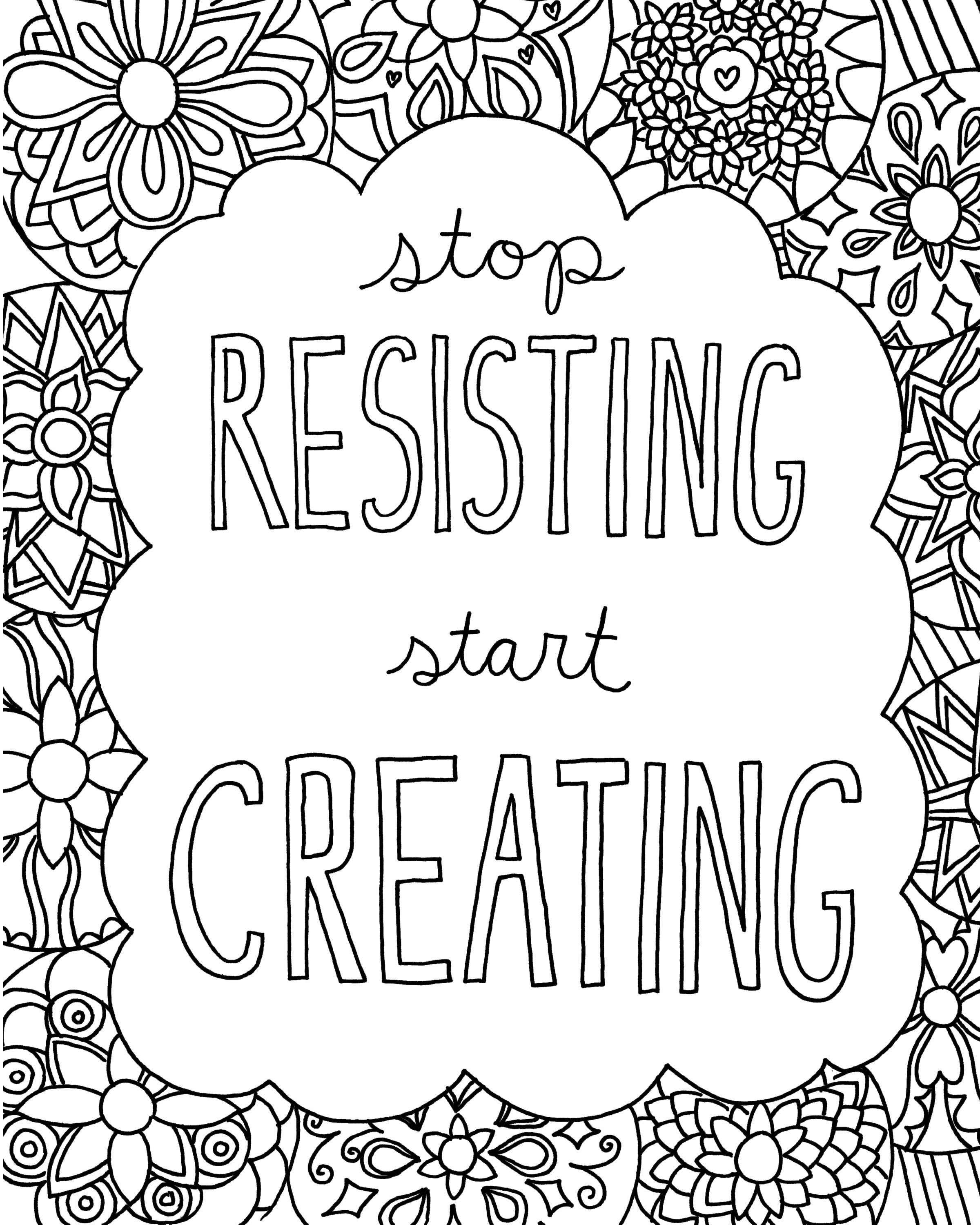 Printable Quote Coloring Pages