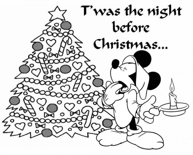 Mickey Mouse Christmas Coloring Pages - Best Coloring Pages For Kids