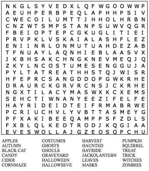 Fall Word Search Best Coloring Pages For Kids