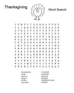 Thanksgiving Word Search - Best Coloring Pages For Kids