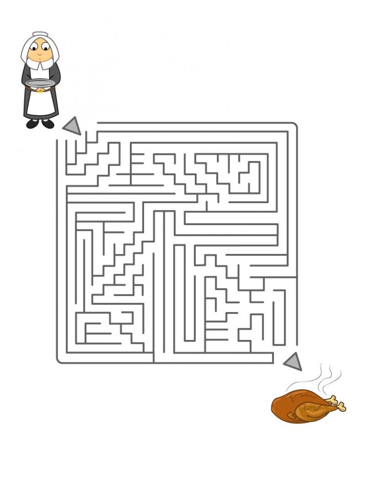 Thanksgiving Mazes - Best Coloring Pages For Kids