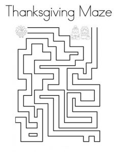 Thanksgiving Mazes - Best Coloring Pages For Kids
