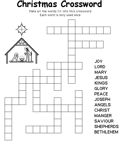 Christmas Crossword Puzzles Best Coloring Pages For Kids Christmas Crossword Puzzles Best Coloring Pages For Kids