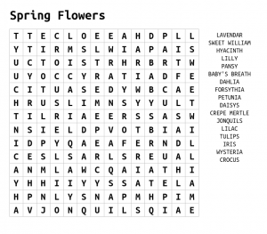 Spring Word Search - Best Coloring Pages For Kids