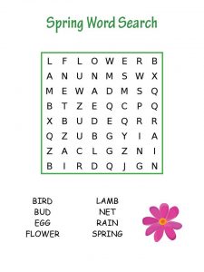 Spring Word Search - Best Coloring Pages For Kids
