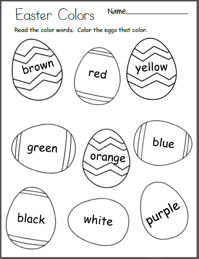 Easter Kindergarten Worksheets Best Coloring Pages For Kids