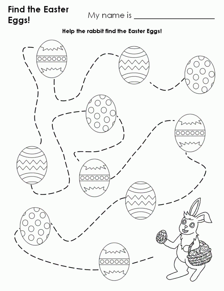 Easter Kindergarten Worksheets - Best Coloring Pages For Kids