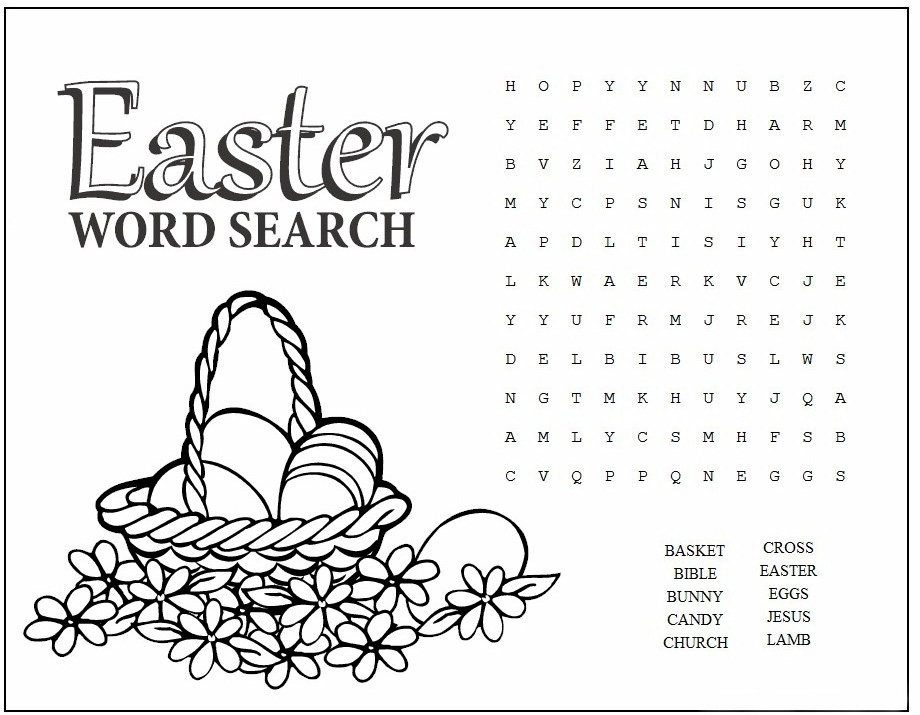 Printable Easter Puzzles Printable Word Searches