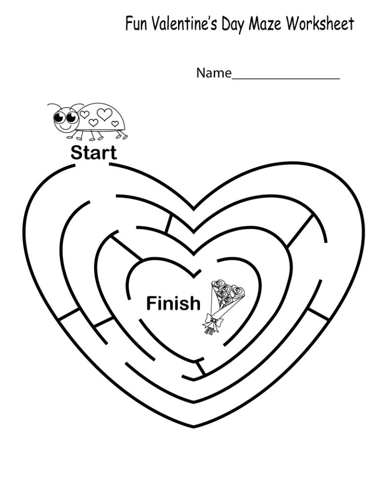 Valentines Mazes - Best Coloring Pages For Kids