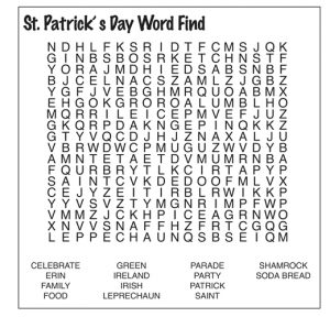 St Patricks Day Word Search - Best Coloring Pages For Kids