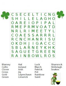 St Patricks Day Word Search - Best Coloring Pages For Kids