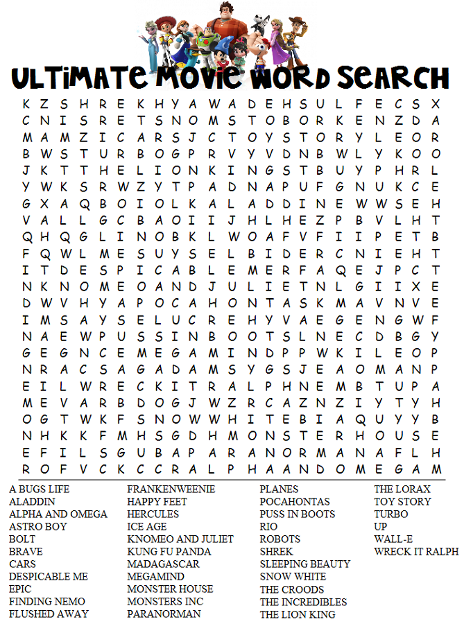 Disney Word Search Best Coloring Pages For Kids Word Search Games 