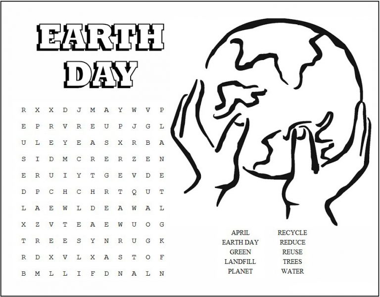 Earth Day Word Search - Best Coloring Pages For Kids