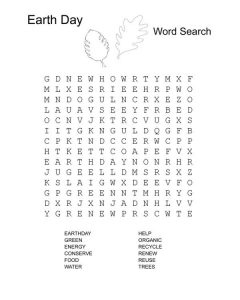 Earth Day Word Search - Best Coloring Pages For Kids