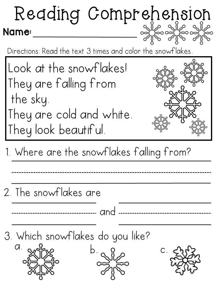 Worksheets For First Graders Reading