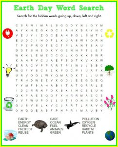 Earth Day Word Search - Best Coloring Pages For Kids
