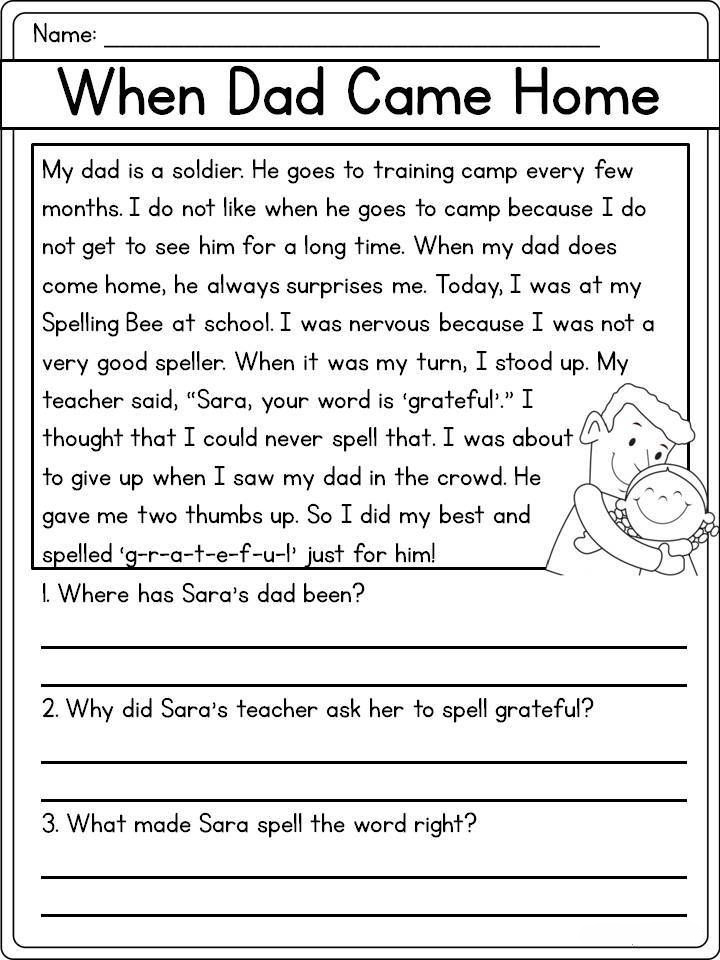 Reading Comprehension Worksheets Best Coloring Pages For Kids