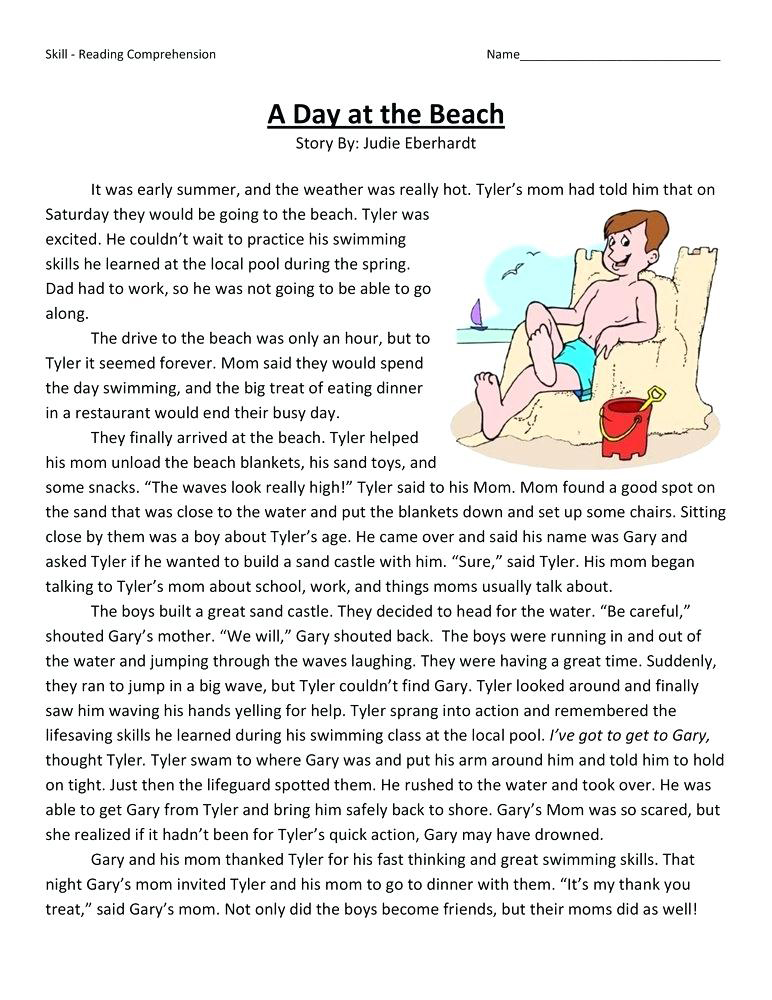 4th Grade Reading Comprehension Worksheets Best Coloring Pages For Kids