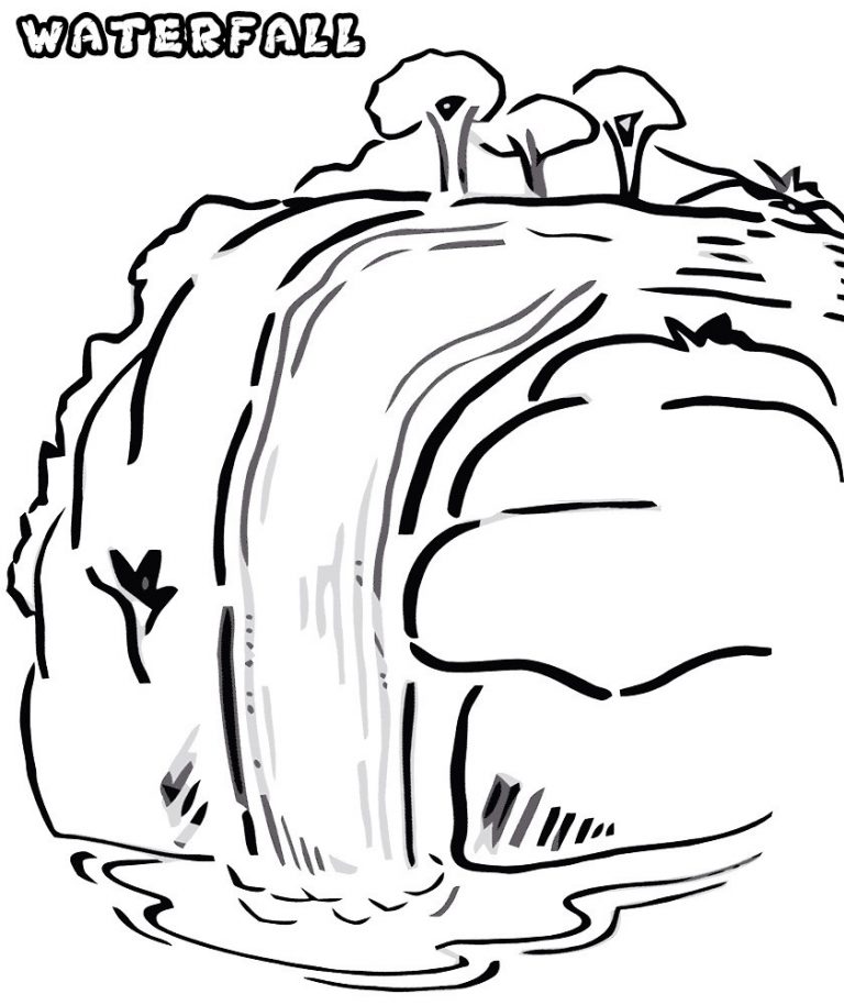 Waterfall Coloring Pages - Best Coloring Pages For Kids