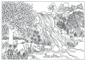 Waterfall Coloring Pages - Best Coloring Pages For Kids